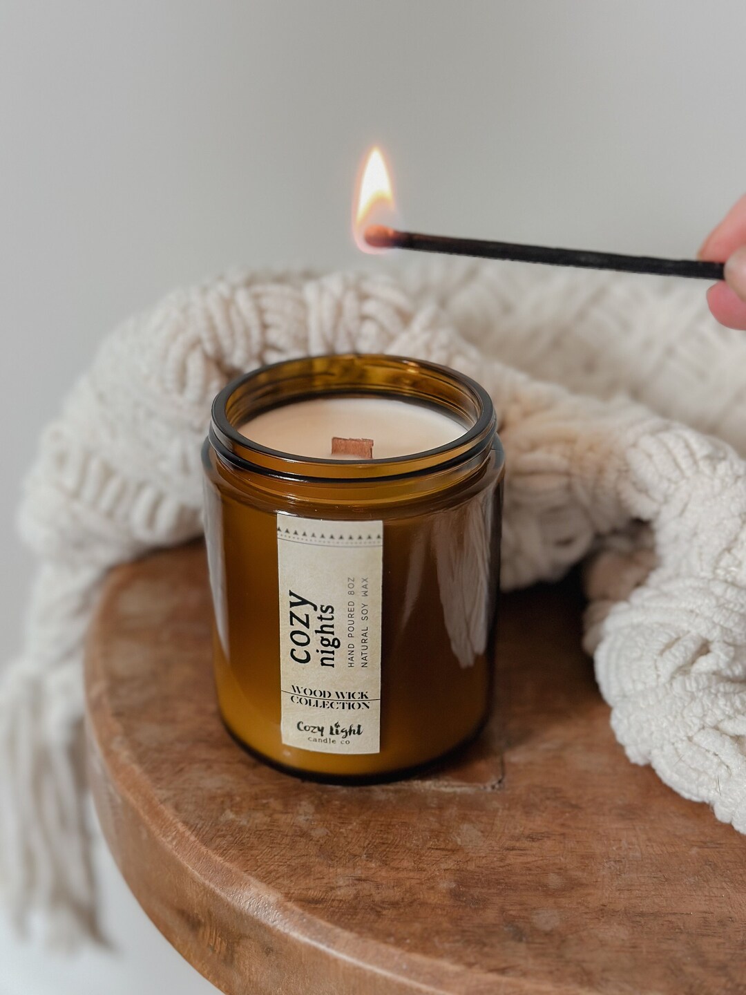 Cozy night candle store