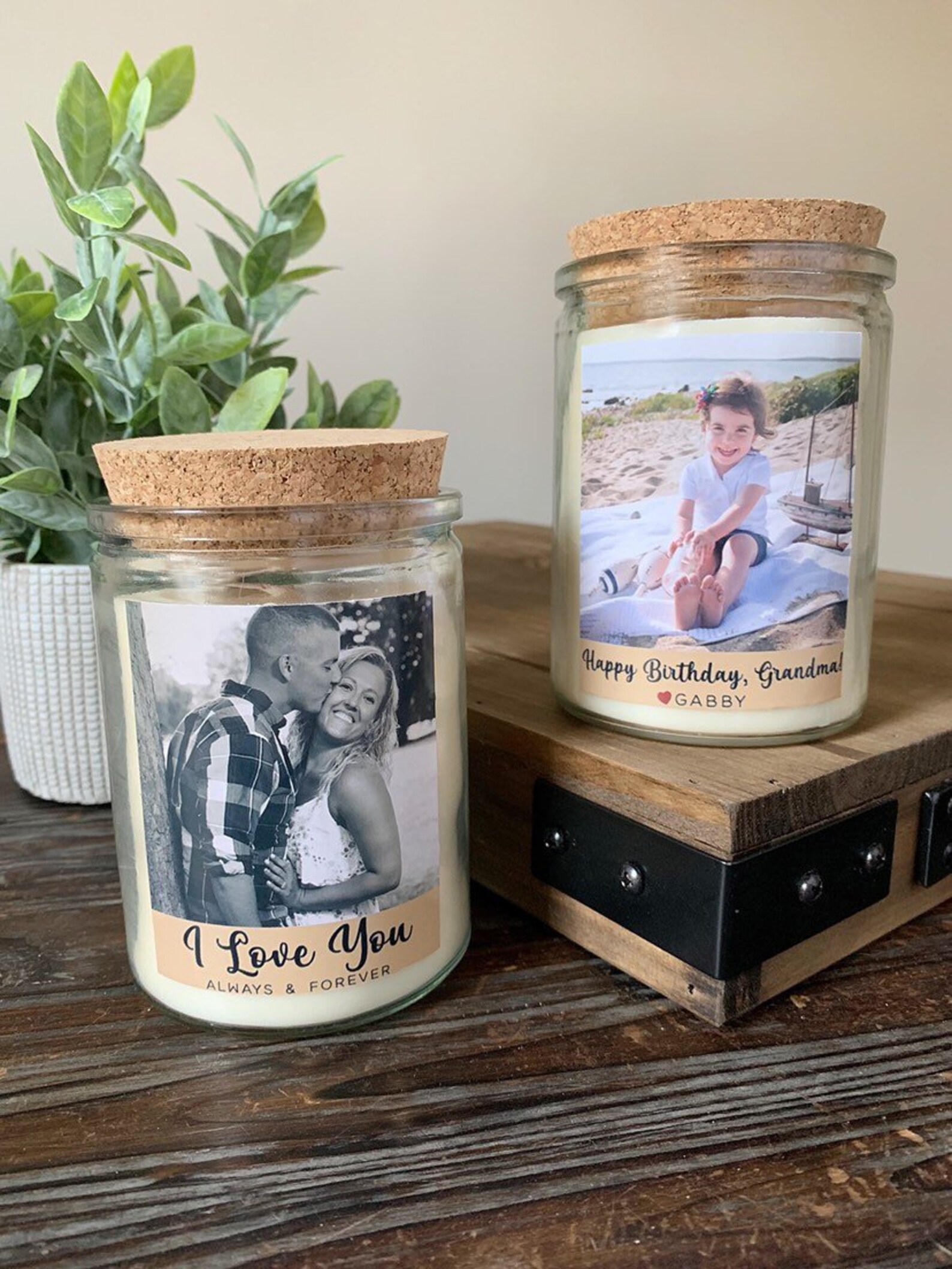 Personalized PHOTO CANDLE Soy Candle Gift Picture Candle Custom Gift ...