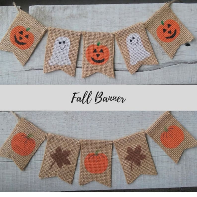 Interchangeable Holidays Mini Burlap Banner Set Reversible | Etsy