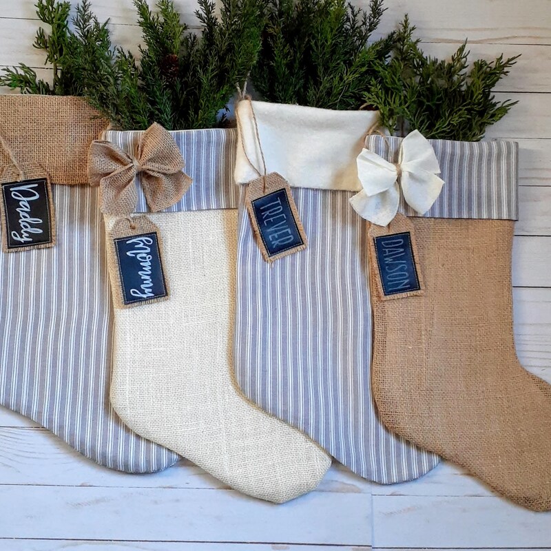 Earth Tone Stocking Set - Etsy