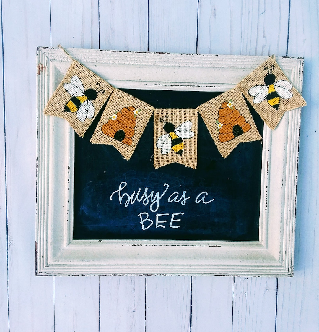 Bumble Bee Mini Burlap Banner, Bee Themed Birthday and Shower Decor ...