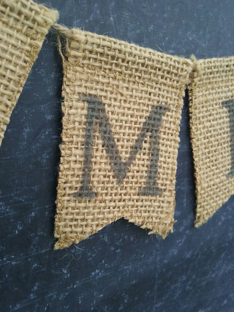 FAMILY Mini Burlap Banner for Photo Displays Celebration - Etsy