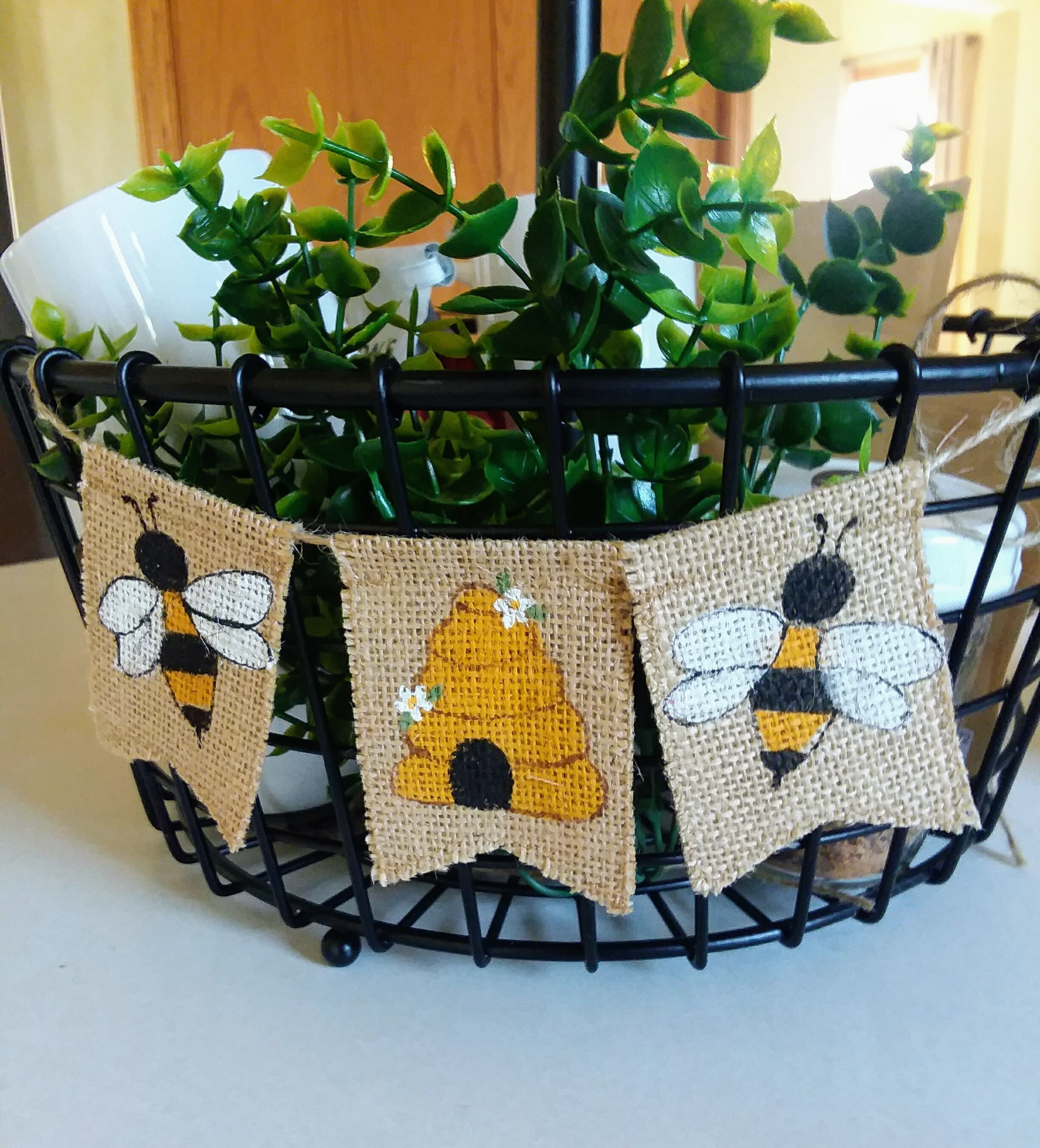 Bumble Bee Mini Burlap Banner Bee Themed Birthday and Shower | Etsy