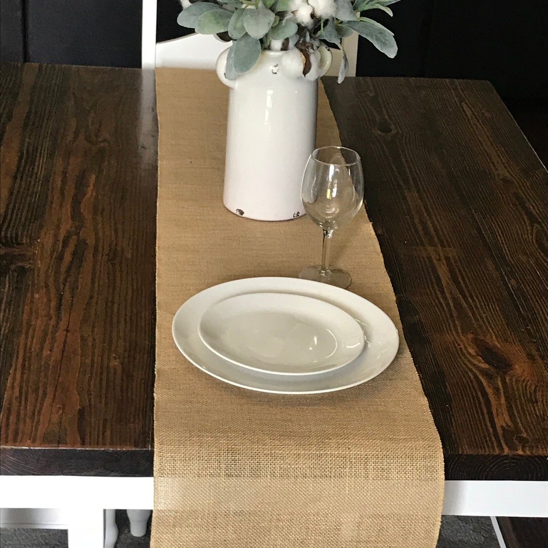 Farmhouse Burlap Table Runner for Rustic, Country, Barn, Vintage ...