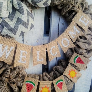 Reversible Mini Burlap Seasonal Banner, Wreath Decor, Set of 2 - Etsy