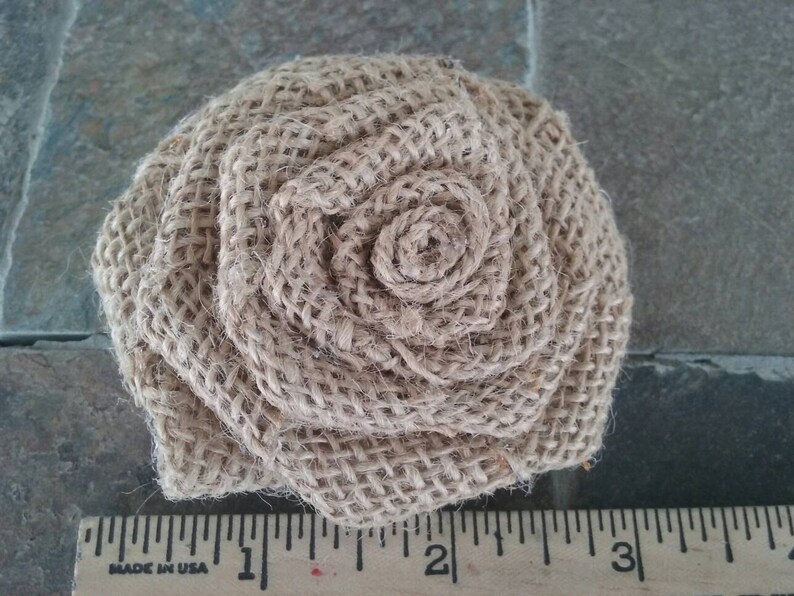 Large Burlap Roses-3" Sets of 5 or 10, Various Colors, Wedding Cake ...