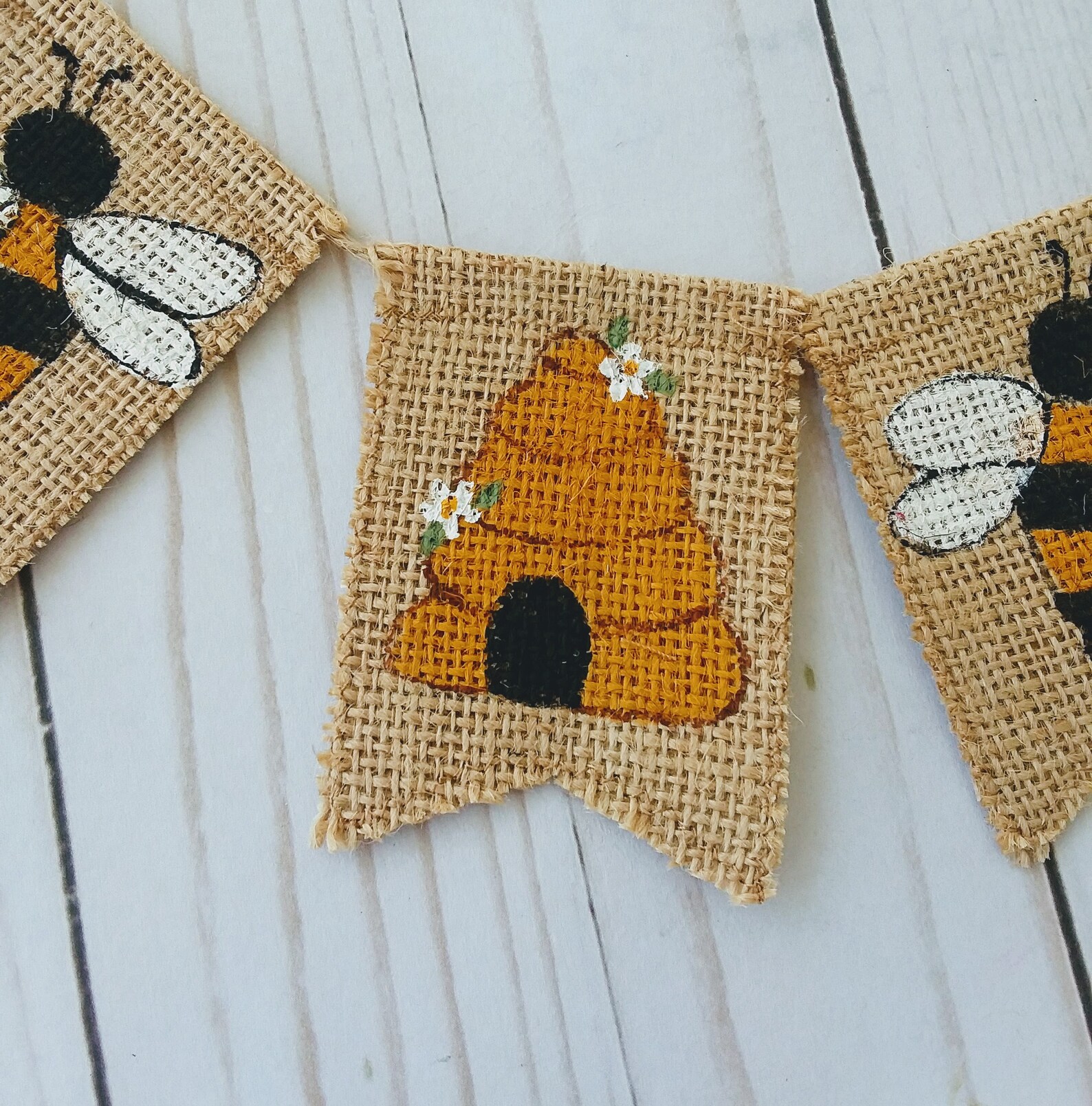 Bumble Bee Mini Burlap Banner Bee Themed Birthday and Shower | Etsy