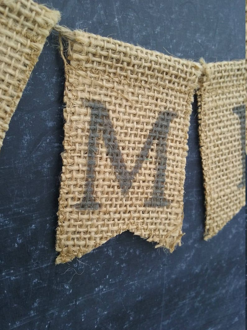 WELCOME Mini Burlap Banner for Wreaths and Small Spaces - Etsy
