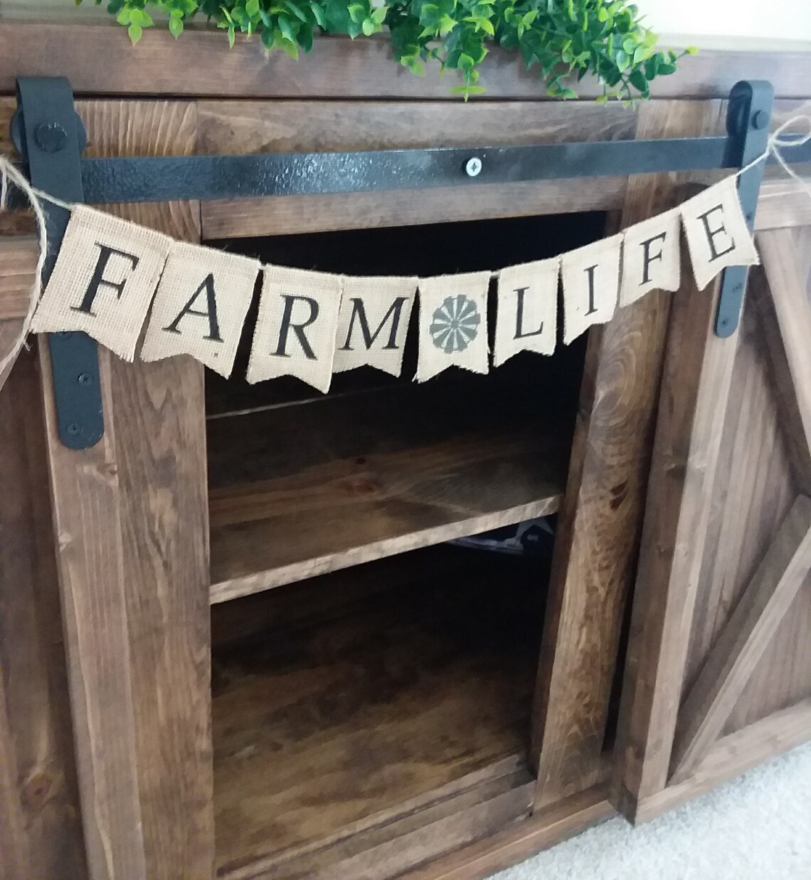 Farm Life Mini Burlap Banner Rustic Farmhouse Decor Windmill - Etsy