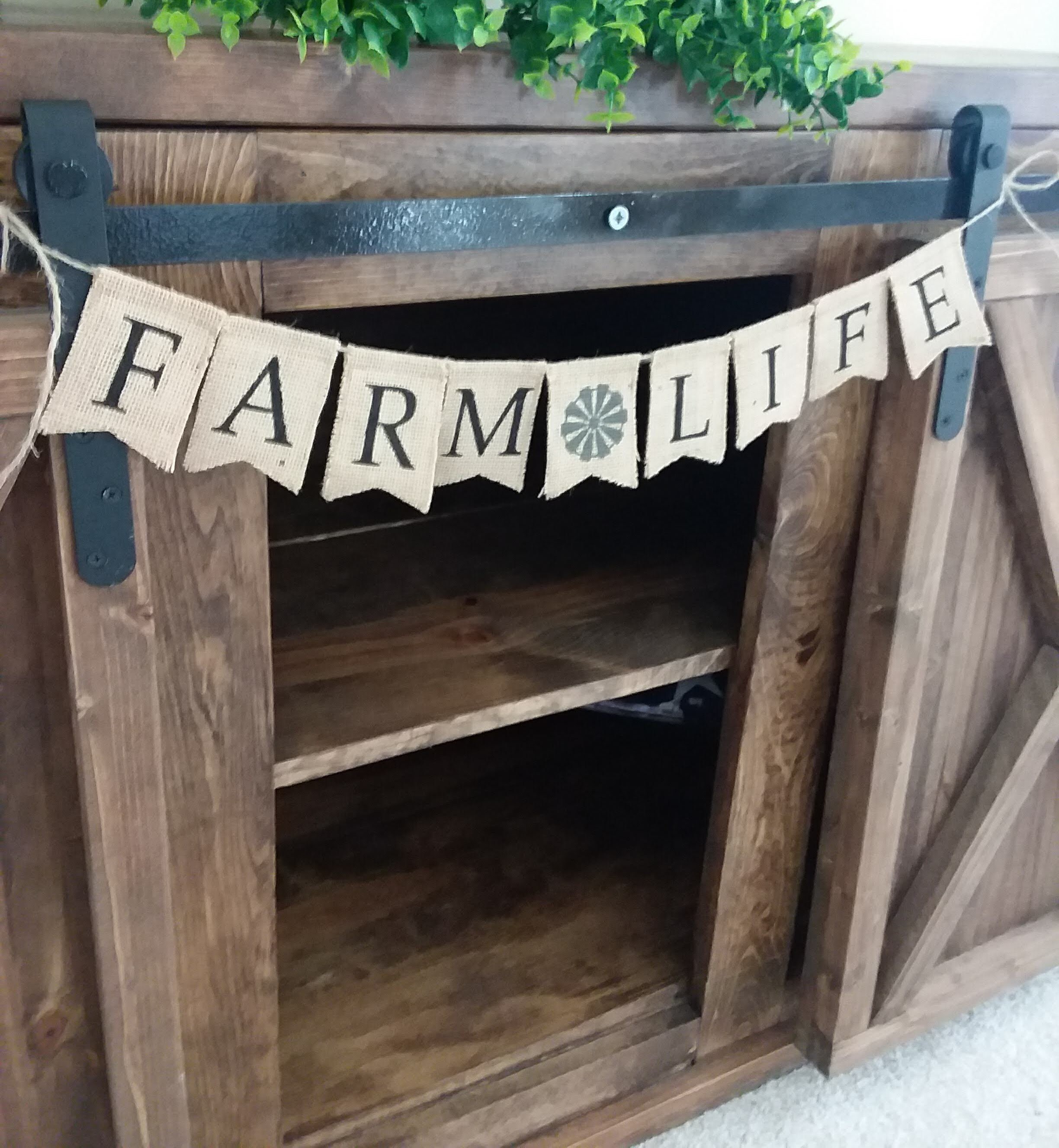 Farm Life Mini Burlap Banner Rustic Farmhouse Decor Windmill - Etsy