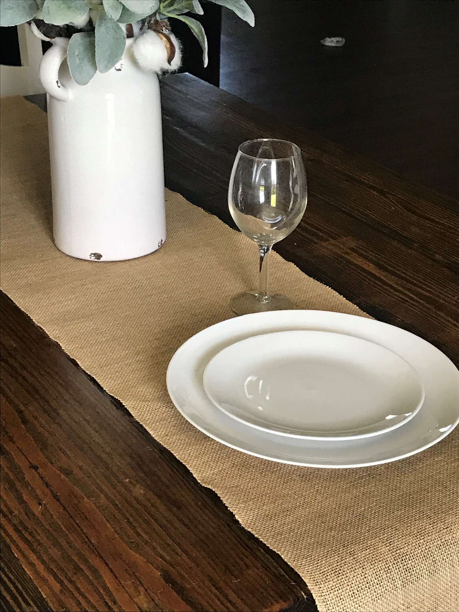 Farmhouse Burlap Table Runner for Rustic Country Barn - Etsy