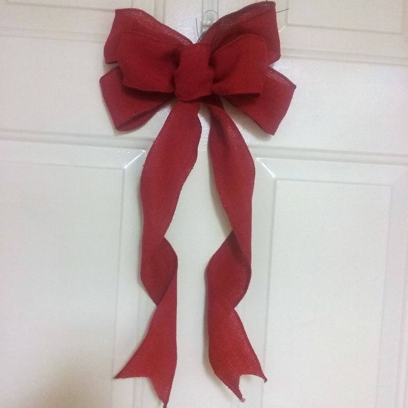 Burgundy Wreath With Bow - Etsy