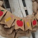 Back to School Reversible Mini Burlap Banner, Apples and Pencils ...
