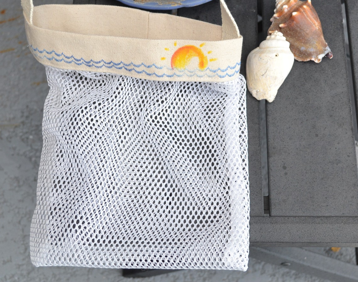 Shell Collection Bag, Seashell Collection, Shell Mesh Bag, Gift for ...