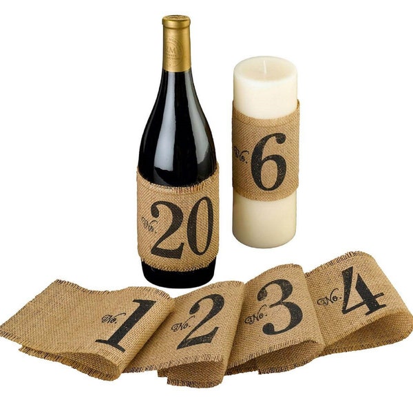 Burlap Table Numbers - Etsy
