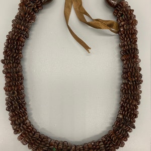 Hawaiian Koa Seed Lei Necklace Ipil Ipil Seed Lei BROWN Kukui Lei ...