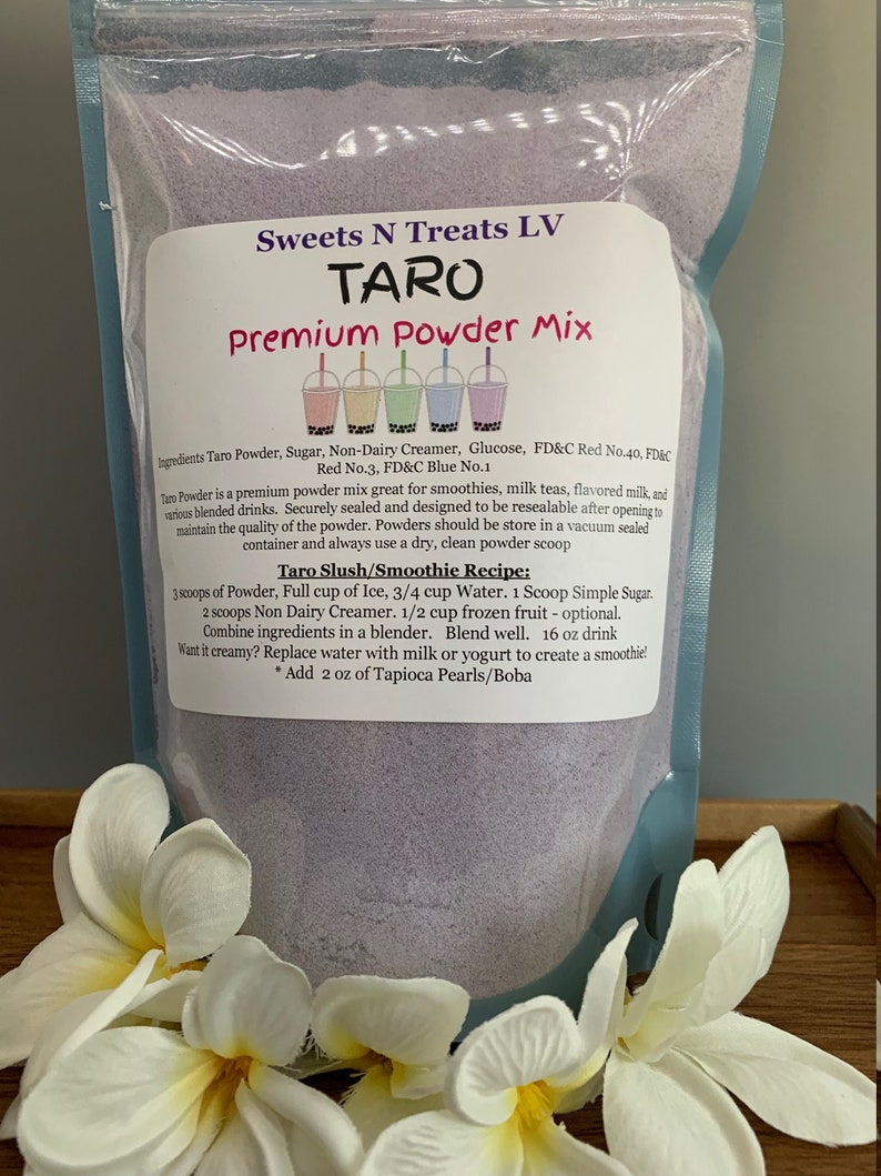 Premium TARO Powder Mix Boba Bubble Tea Tapioca Pearl Smoothie Slushy ...