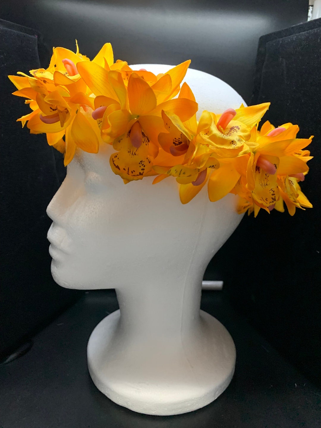 Hawaiian ORCHID Flower HAKU Flower Crown Lei Haku Hawaiian Haku Lei ...