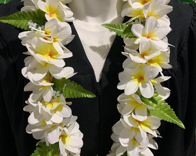 Class of 2025 Hawaiian Plumeria Flower Lei Fabric Flower Lei Graduation ...