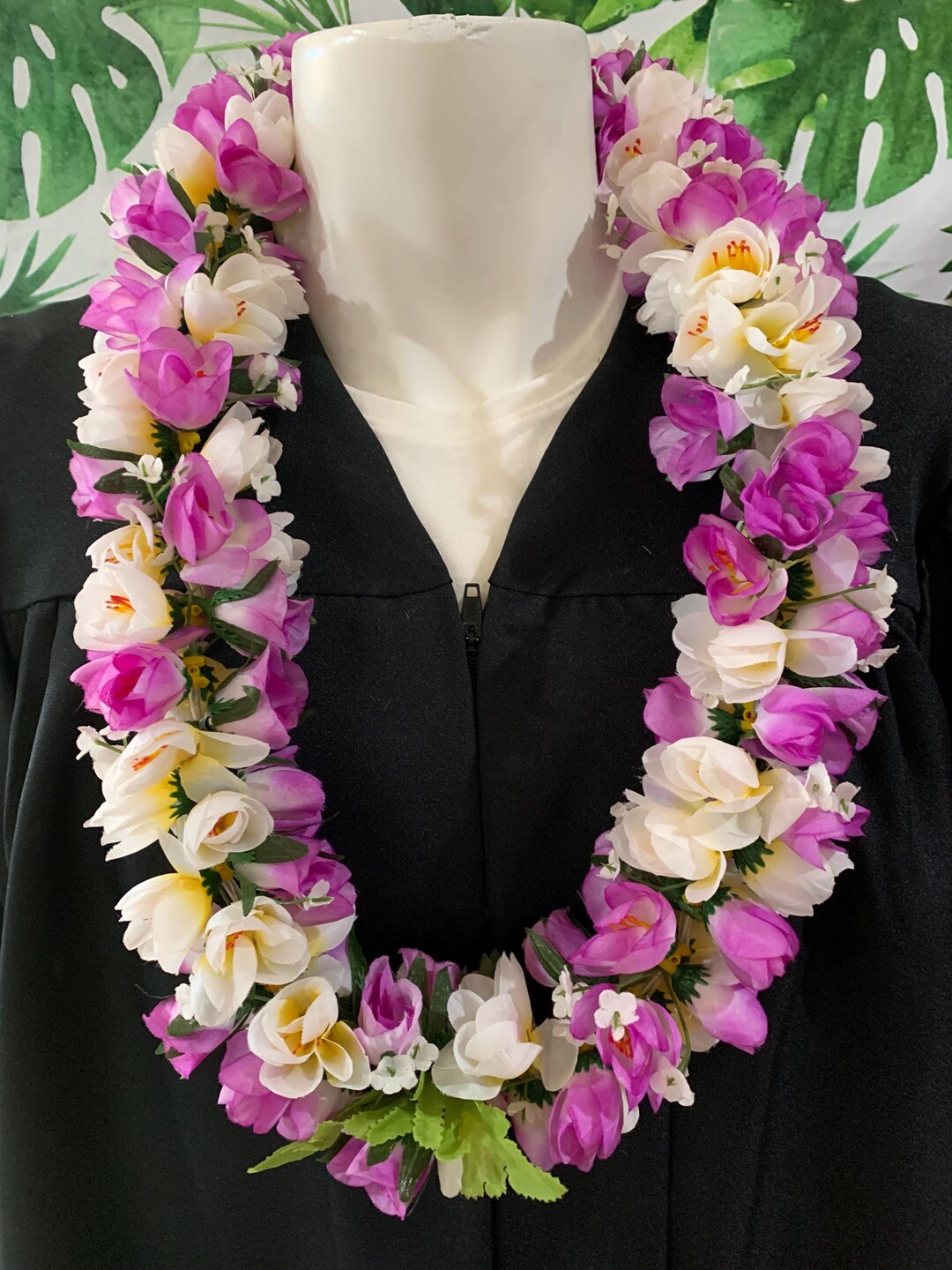 Class of 2025 Hawaiian Rose Flower Lei Fabric Flower Lei Graduation Lei ...