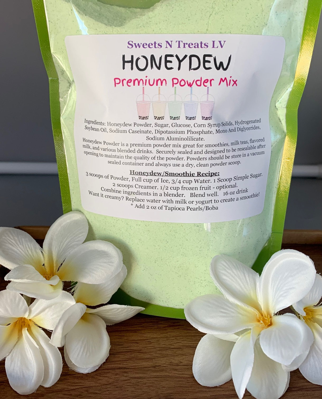 Premium HONEYDEW Powder Mix Boba Bubble Tea Tapioca Pearl Smoothie ...