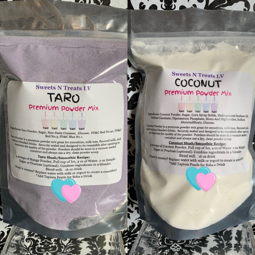 Premium TARO Powder COCONUT Powder Boba Bubble Tea Tapioca Pearl ...