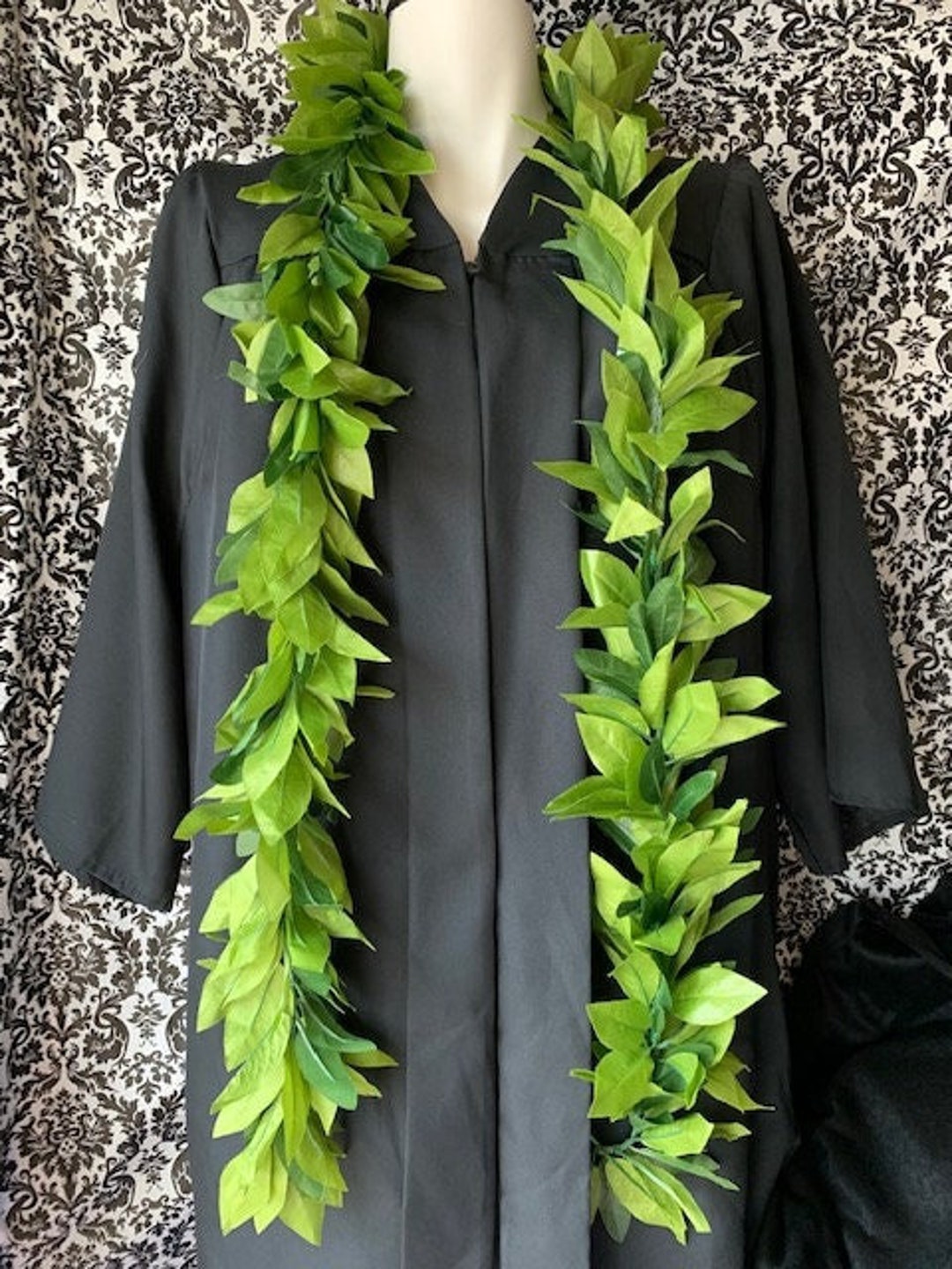 Hawaiian Maile Lei FABRIC ARTIFICIAL Graduation Wedding Luau Birthday ...