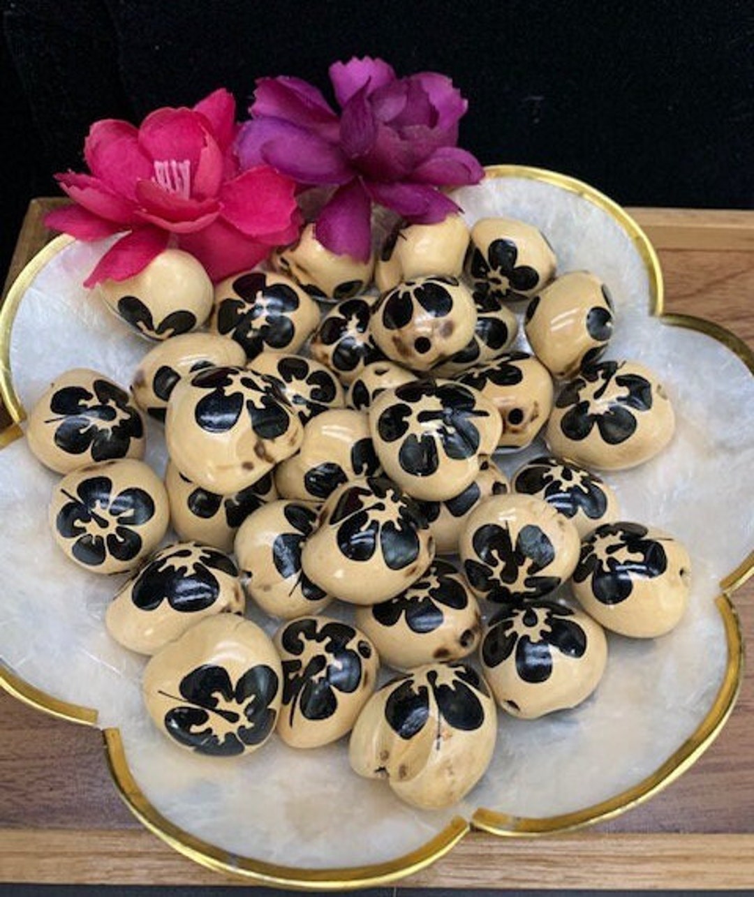 LOOSE NATURAL Kukui Nuts Hawaiian Kukui Nuts Loose for Lei Making and ...