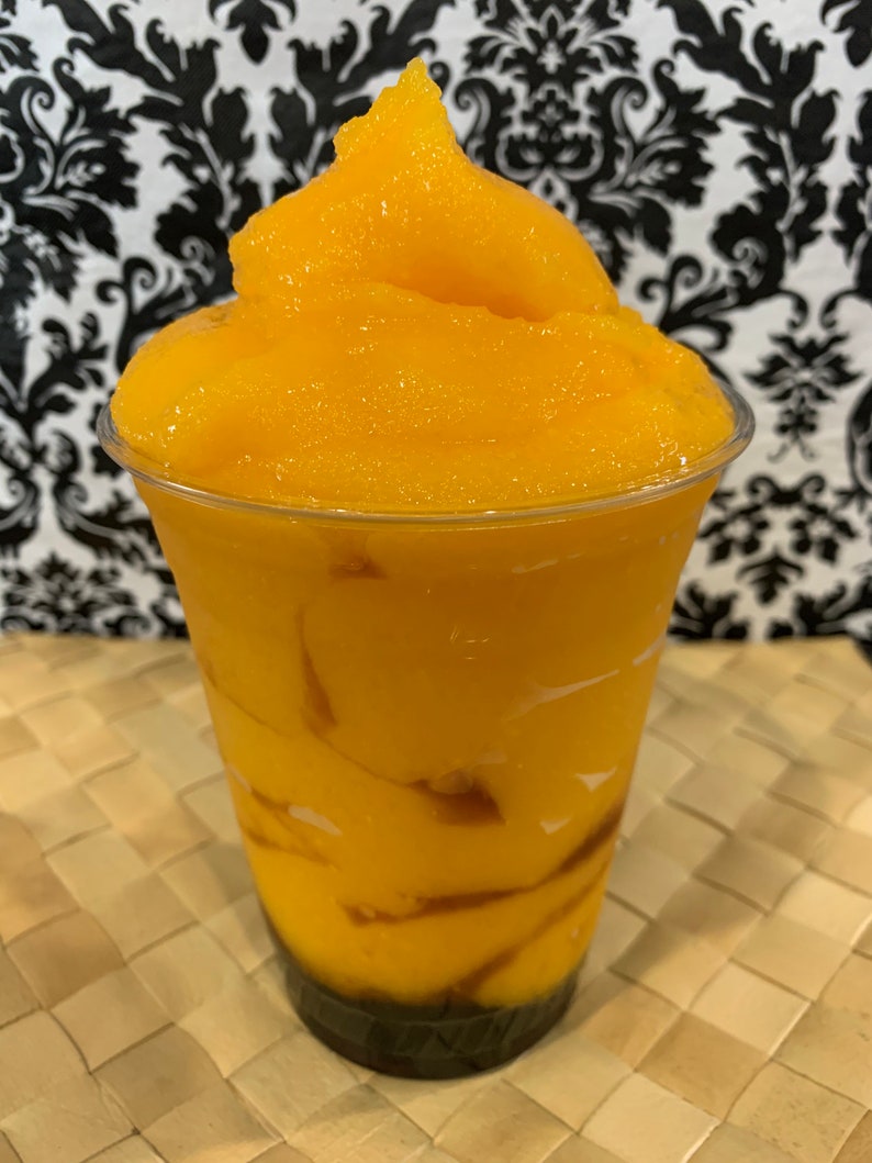 Deluxe MANGO Powder Bubble Tea Boba Tapioca Pearls Brown Sugar Syrup ...