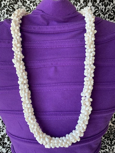 Hawaiian Mongo Shell Lei Necklace Mongo Shell Wedding Lei Mongo Shell ...