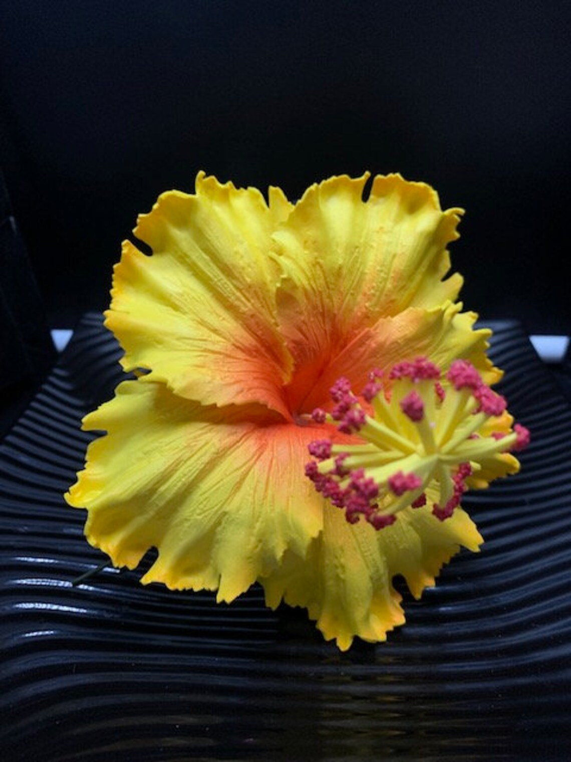 Hawaiian Hibiscus FOAM Flower Hair PICK Wedding Hair Pick Graduation ...