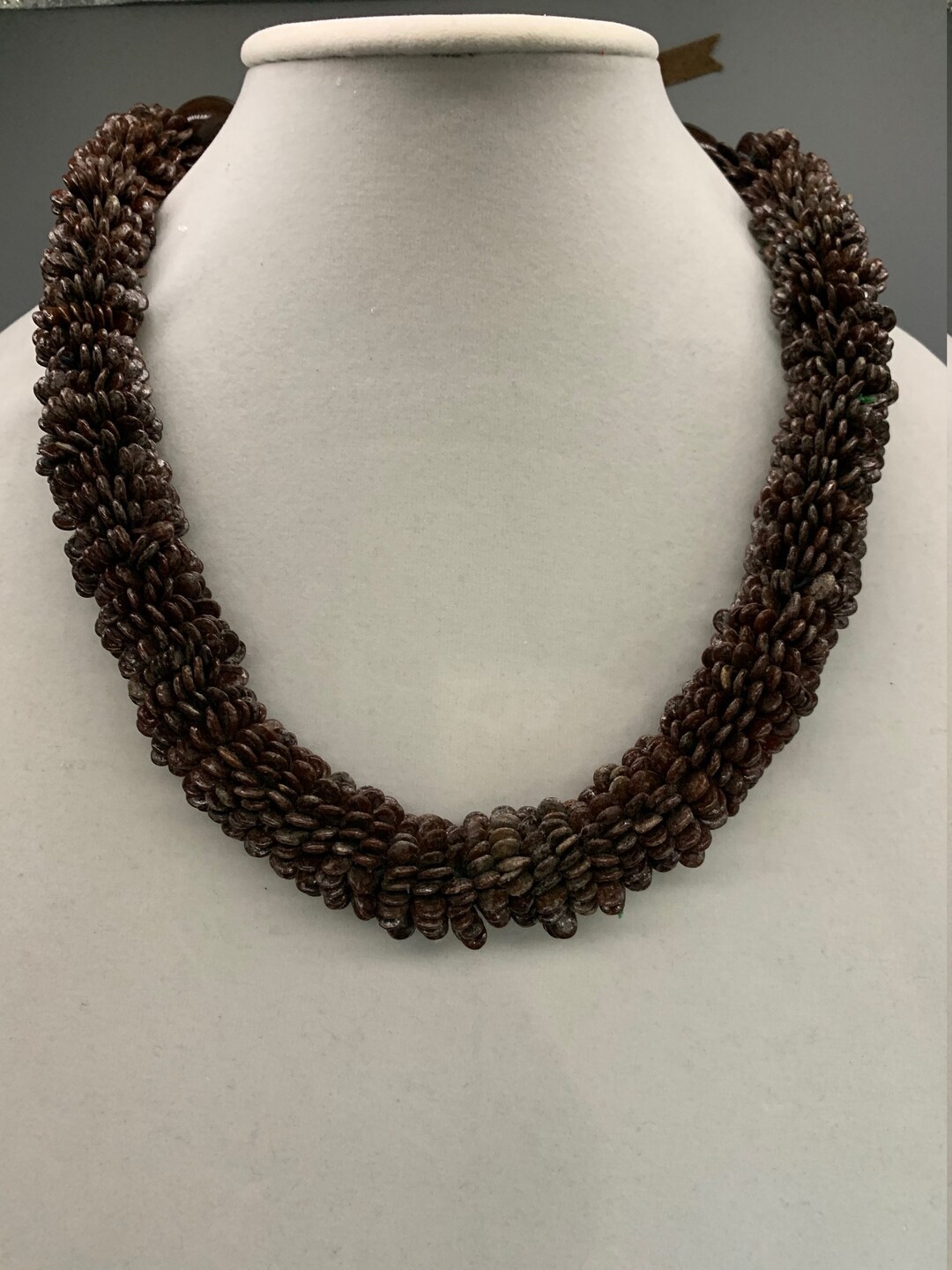 Hawaiian Koa Seed Lei Necklace Ipil Ipil Seed Lei BROWN Kukui Lei ...