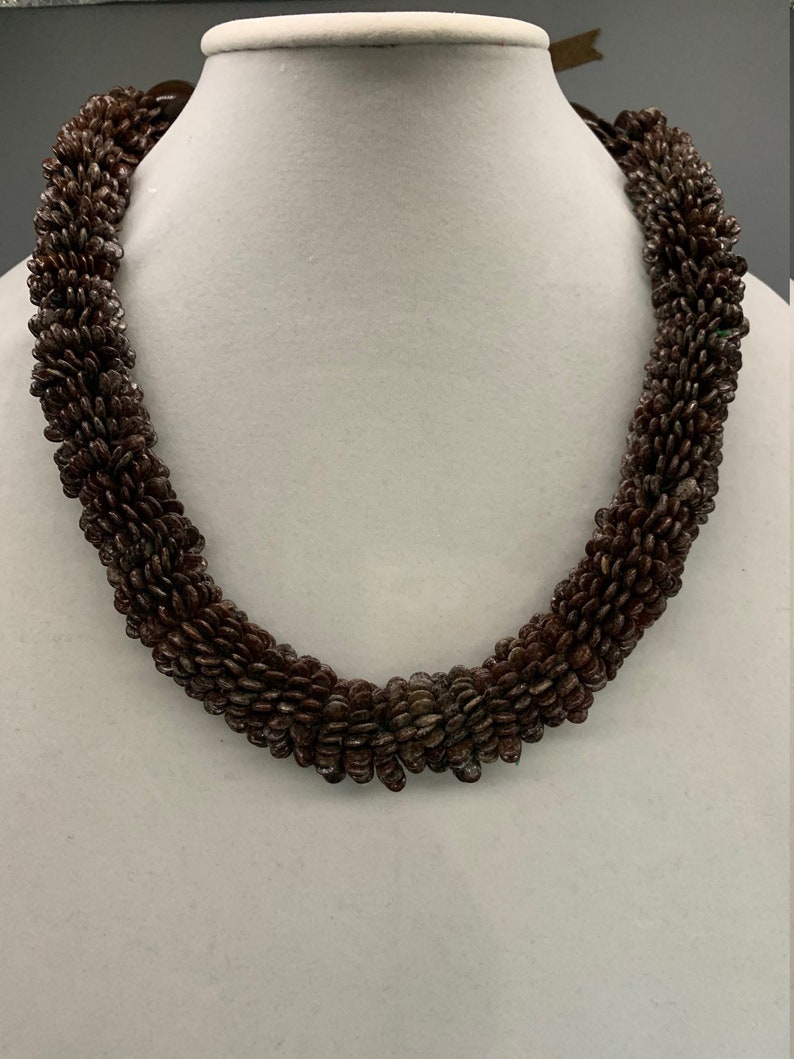 Hawaiian Koa Seed Lei Necklace Ipil Ipil Seed Lei BROWN Kukui - Etsy