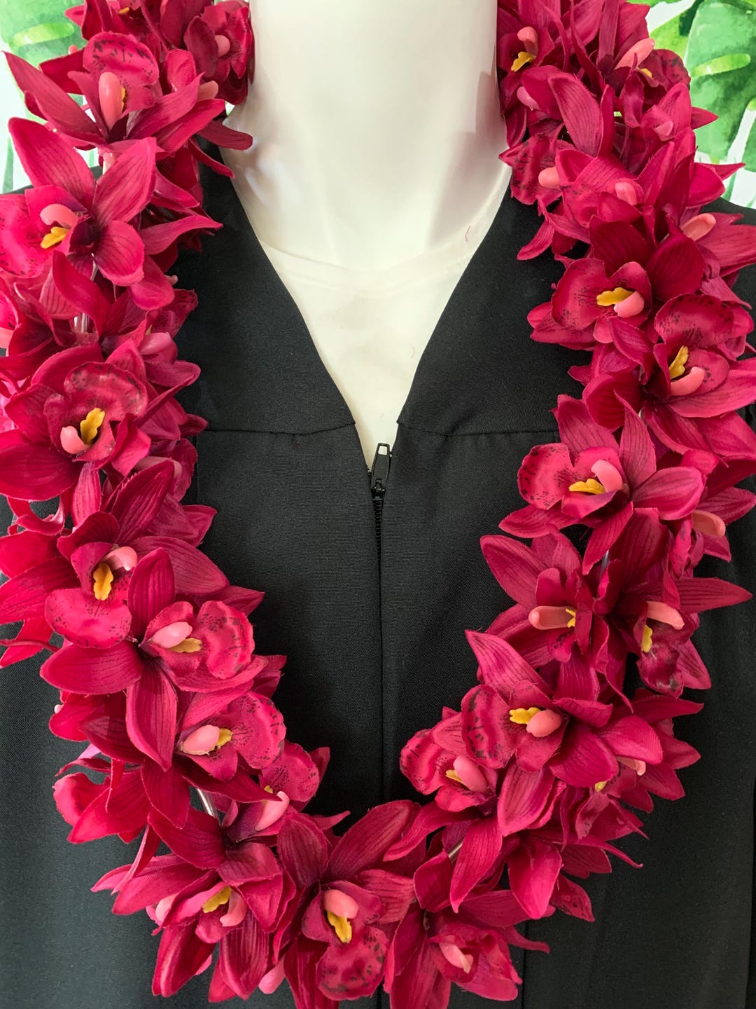 Class of 2026 Hawaiian ORCHID Flower Lei Fabric Flower Lei Graduation ...