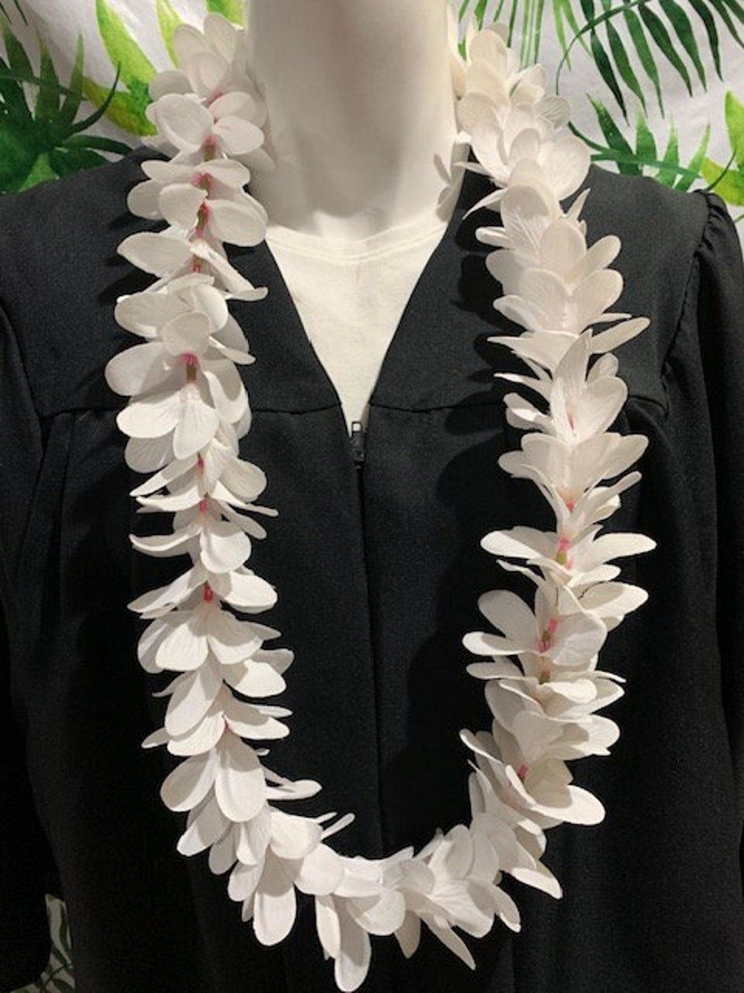 Class of 2024 Hawaiian Plumeria Flower Lei Fabric Flower Lei Graduation ...