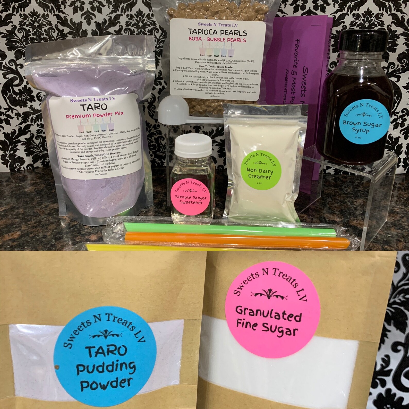 Deluxe TARO Powder Taro PUDDING Powder Milk Tea Bubble Tea - Etsy