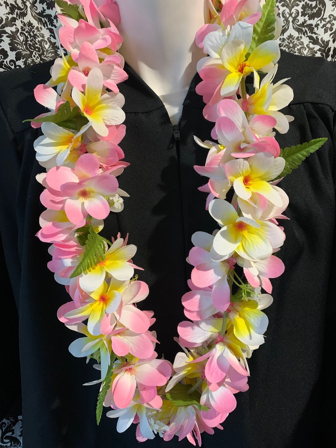 Class of 2024 Hawaiian Plumeria Flower Lei Fabric Flower Lei Graduation ...
