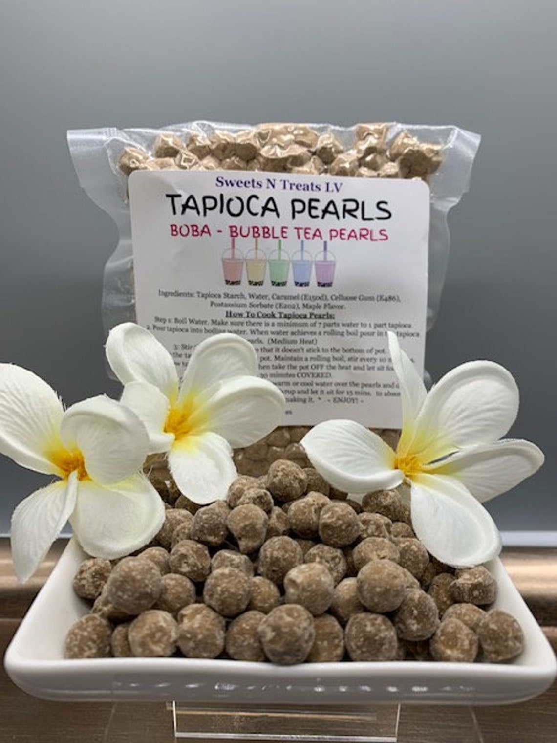 BOBA Black Tapioca Pearl Bubble Tea Pearls Milk Tea Thai Tea | Etsy