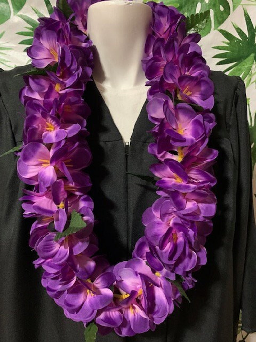 Class of 2025 Hawaiian Plumeria Flower Lei Fabric Flower Lei Graduation ...