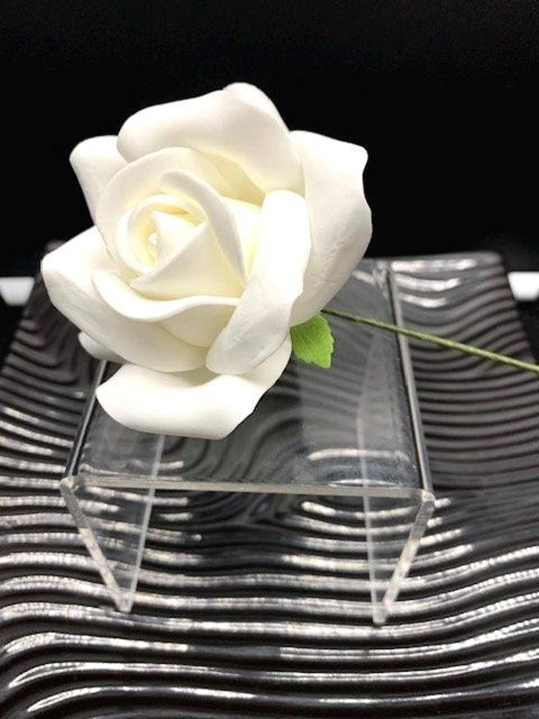 Rose FOAM Flower Hair PICK Wedding Flower Hair Pick Graduation Hair ...