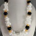 Hawaiian Bubble Shell Lei Black Kukui Yellow Mongo Lei Necklace Jewelry ...