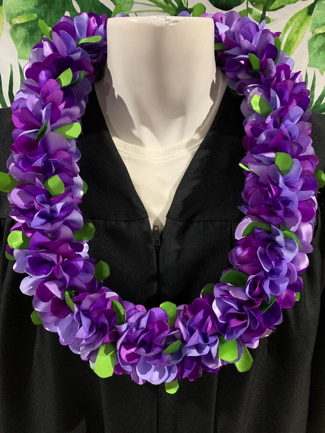 Class of 2025 RIBBON Lei Hawaiian Plumeria Flower Ribbon Lei Flower ...