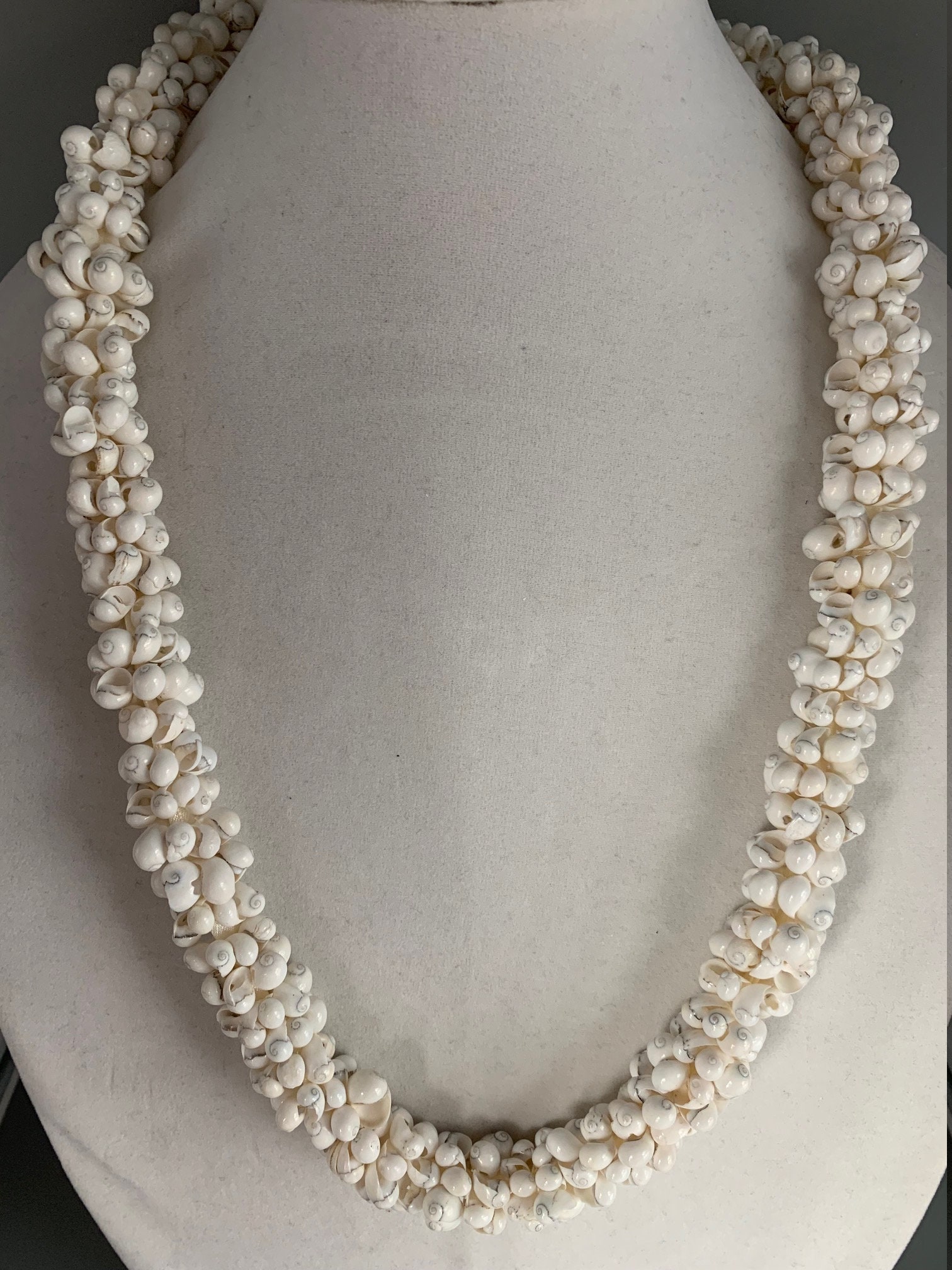 Hawaiian Mongo Shell Lei Necklace Mongo Shell Wedding Lei Mongo Shell ...