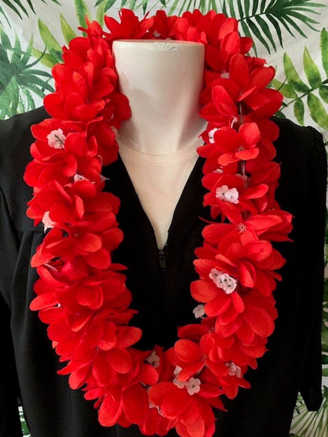 Class of 2024 Hawaiian Plumeria Flower Lei Fabric Flower Lei Graduation ...
