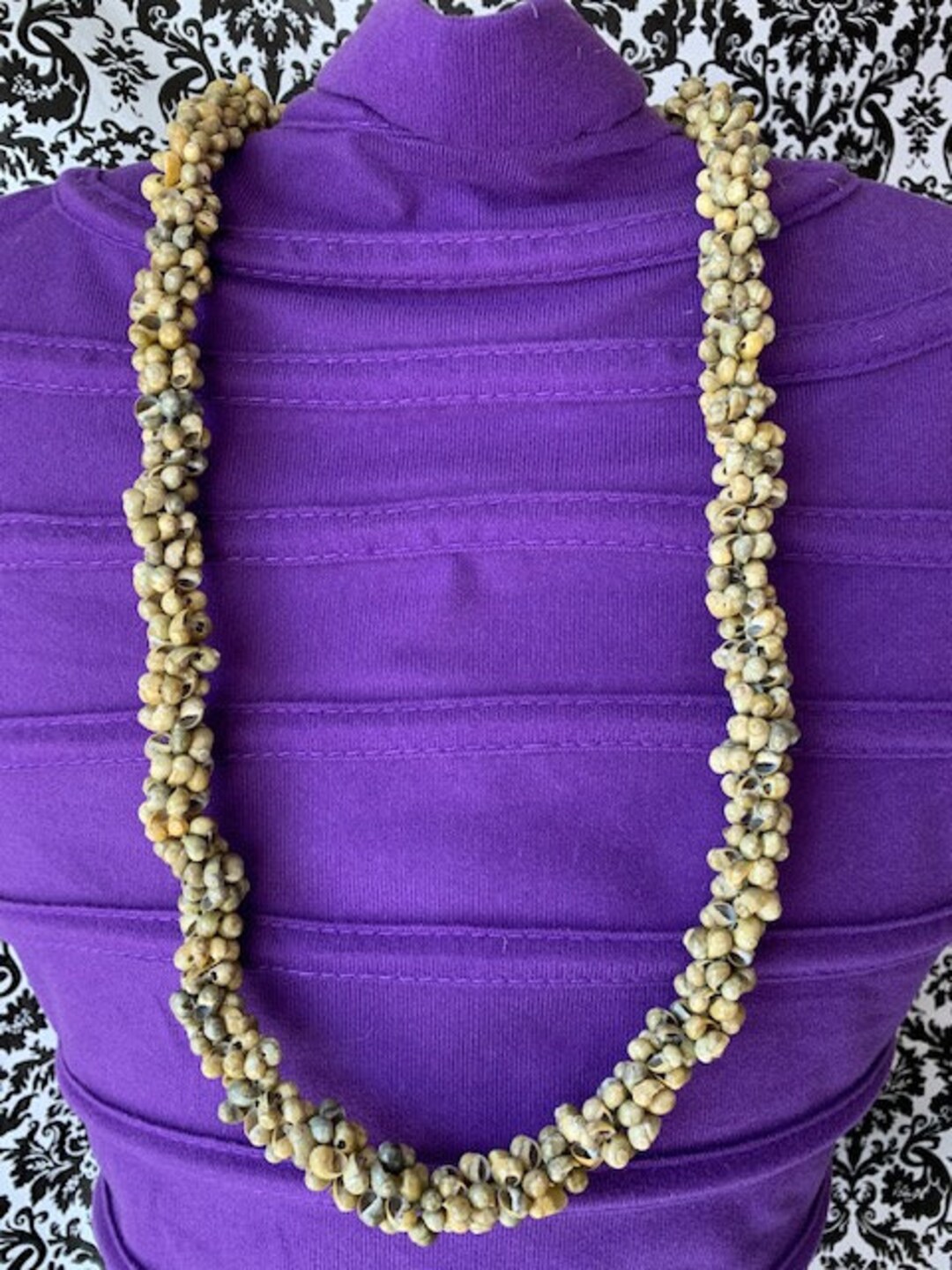 Hawaiian Mongo Shell Lei Necklace Mongo Shell Wedding Lei Mongo Shell ...