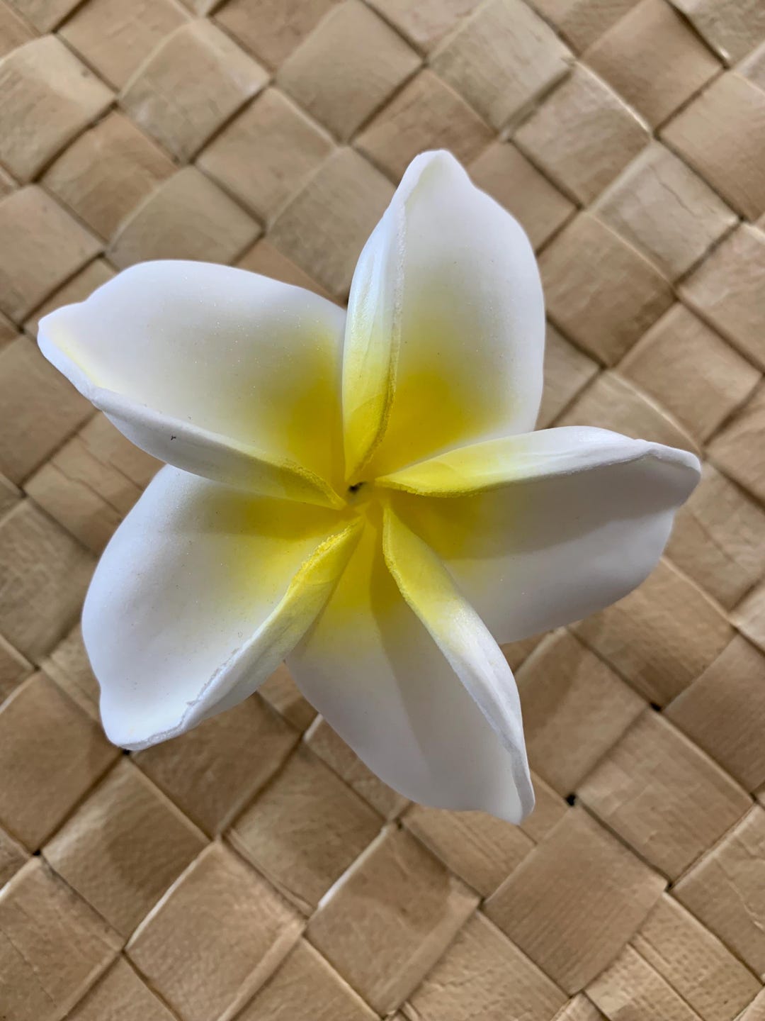 Hawaiian Plumeria FOAM Flower Hair PICK Wedding Pick Graduation Hair ...