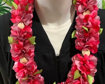Class of 2024 RIBBON Lei Hawaiian Plumeria Flower Ribbon Lei Flower ...