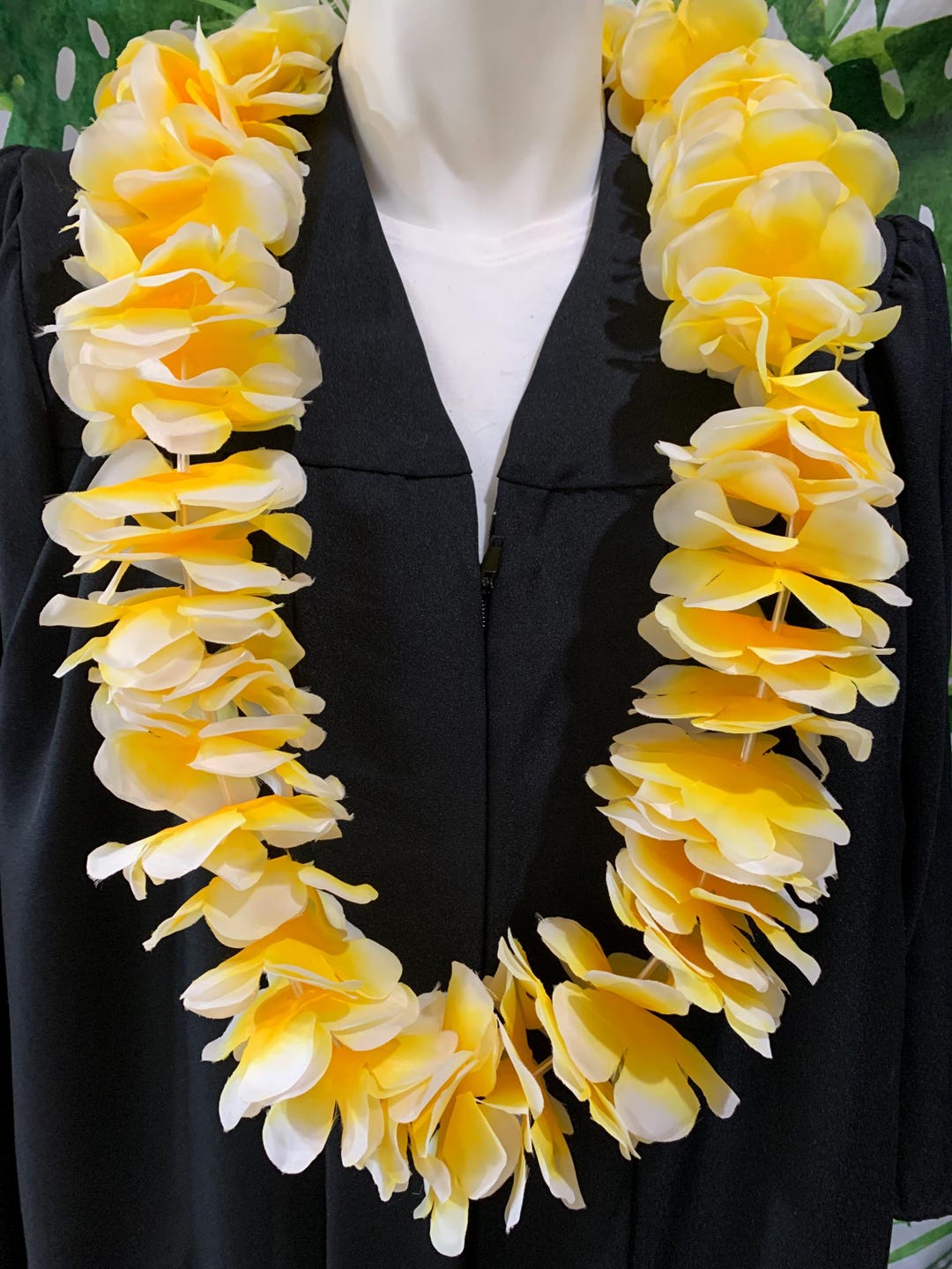 Class of 2026 - Yellow Plumeria Lei: Hawaiian Fabric Flower Lei - Etsy