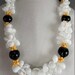 Hawaiian Bubble Shell Lei Black Kukui Yellow Mongo Lei Necklace Jewelry ...