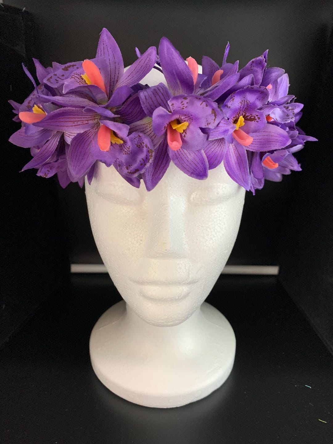 Hawaiian ORCHID Flower HAKU Flower Crown Lei Haku Hawaiian Haku Lei ...